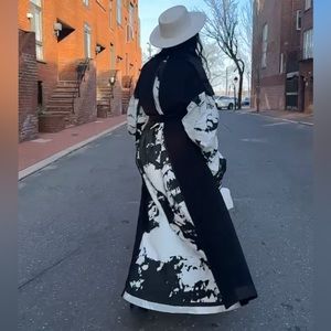 maison blanche | Jackets & Coats | Maison Blanche Blak White Long ...